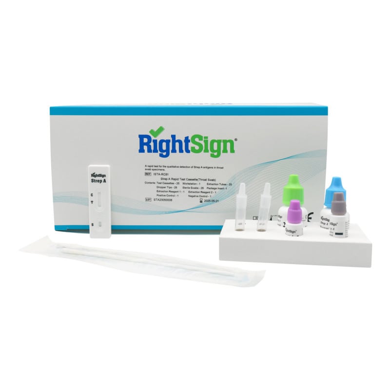 RightSign Streptococcus-A Test, 25 Tests – POC Diagnostics